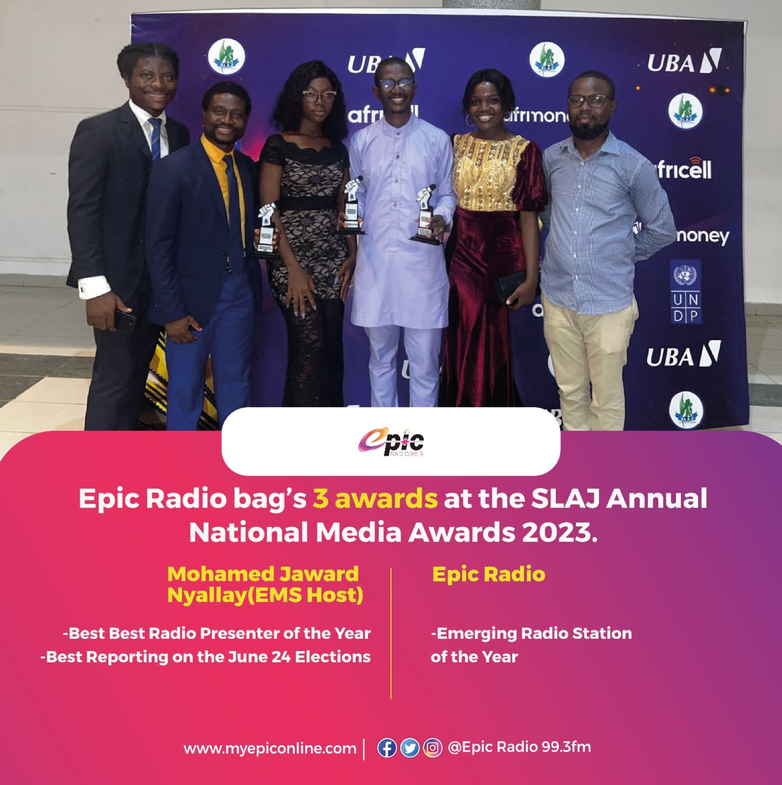 Epic Radio wins big at SLAJ Awards – Myepic Online